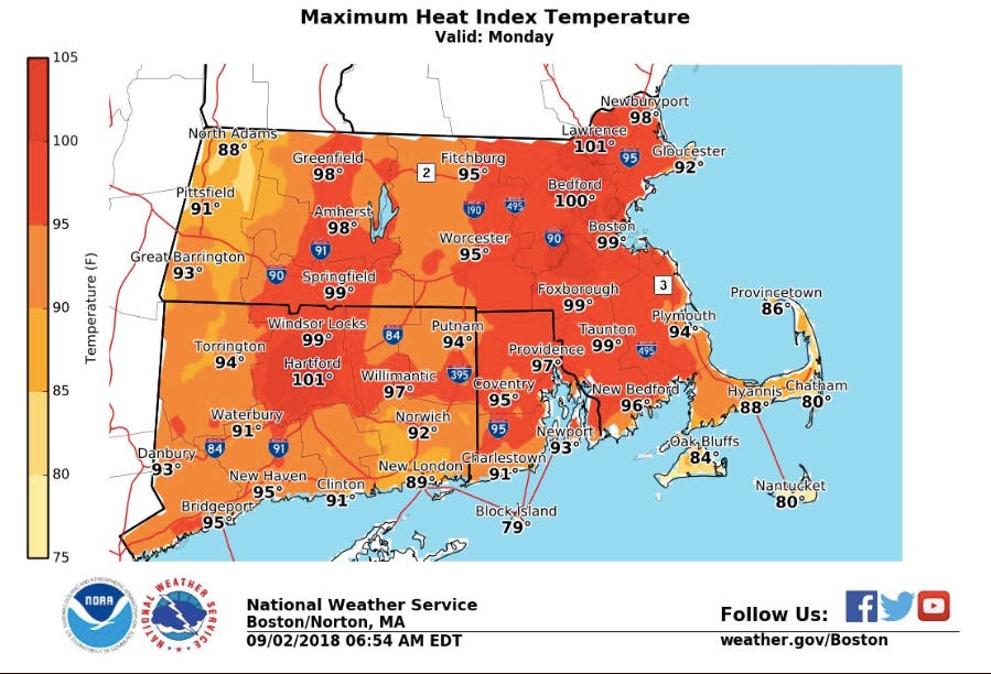 MA Weather Labor Day Will Feel Like 100 Degrees Boston MA Patch ma-weather-labor-day-will-feel-like-100-degrees-boston-ma-patch